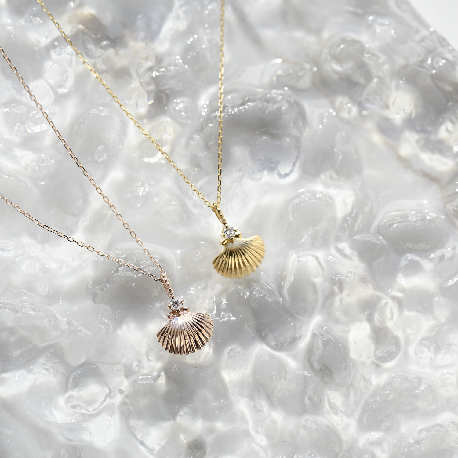 WB x ASVIDA 18K Mermaid Shell Diamond Necklace