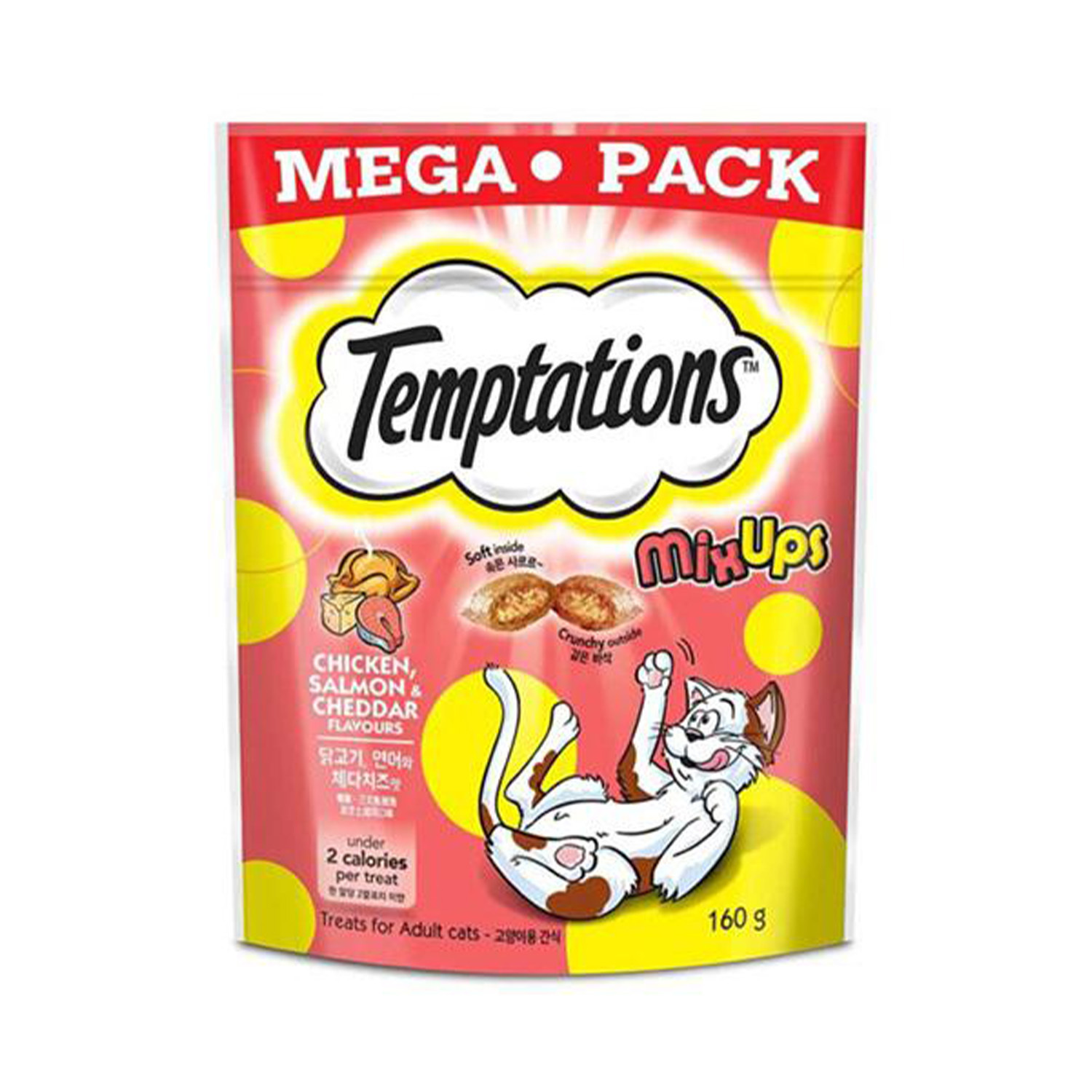 Temptations - MEGA三重奏去毛球雞拼三文魚芝配方貓小食 160克