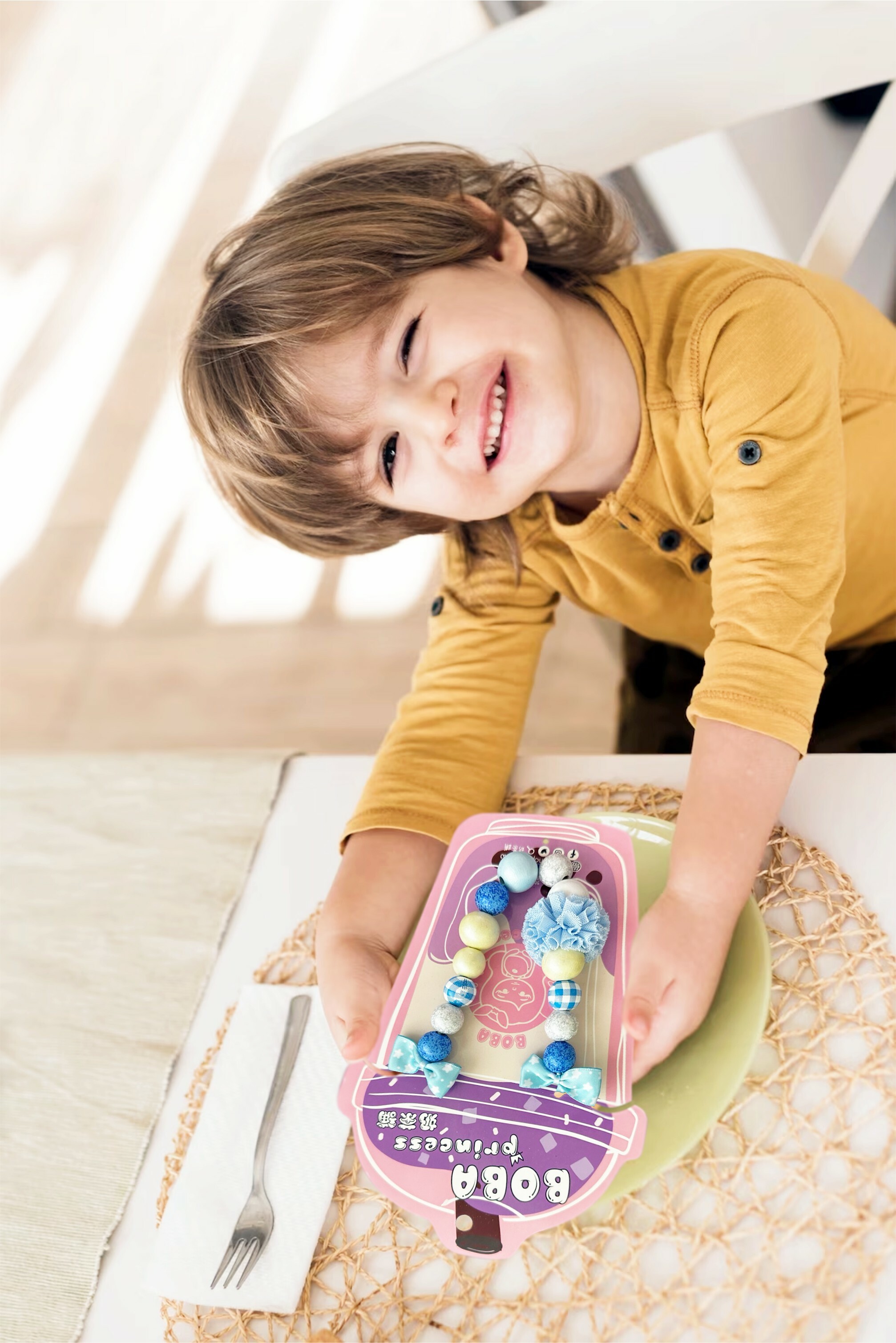 Boba princess 奶茶舖只賣項鍊 兒童項鍊尺寸對照圖