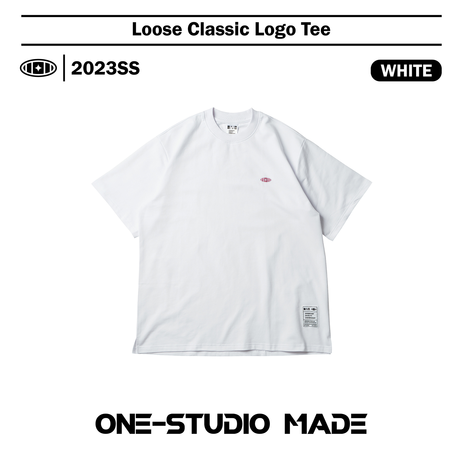 One - Loose Classic Logo Tee - White