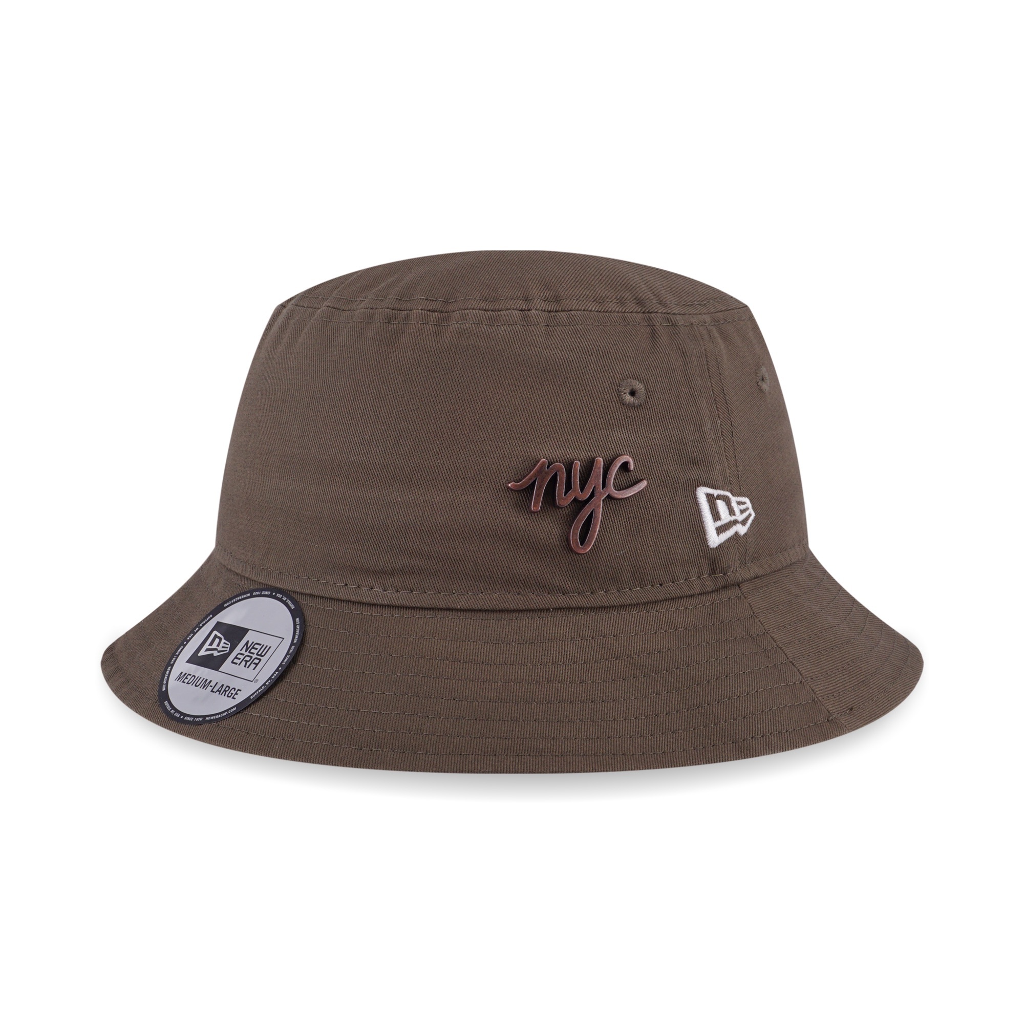 New Era - NYC Metal Badge Bucket Hat Moss