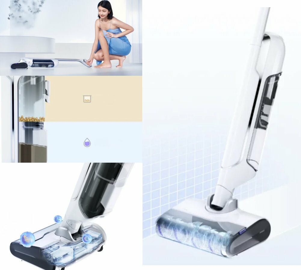 Narwal S1 無線多功能洗地機(單手操控|76AW/14000pa吸力|180°躺地清潔|電解水殺菌|滾