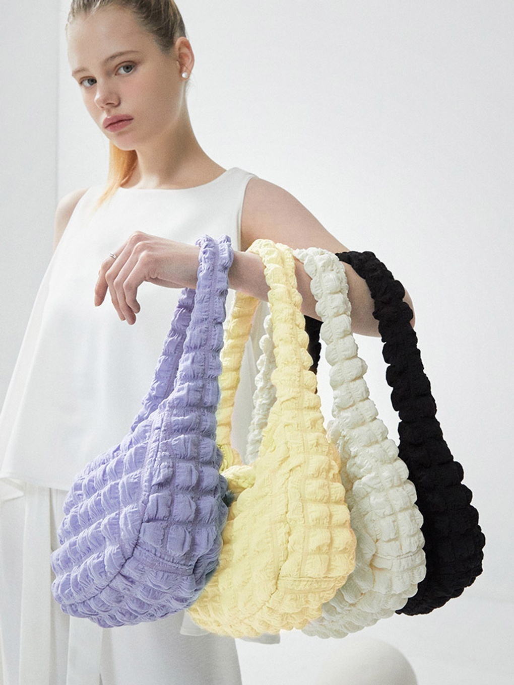 SHOOPEN Wrinkle Hobo Bag HPABGD3701