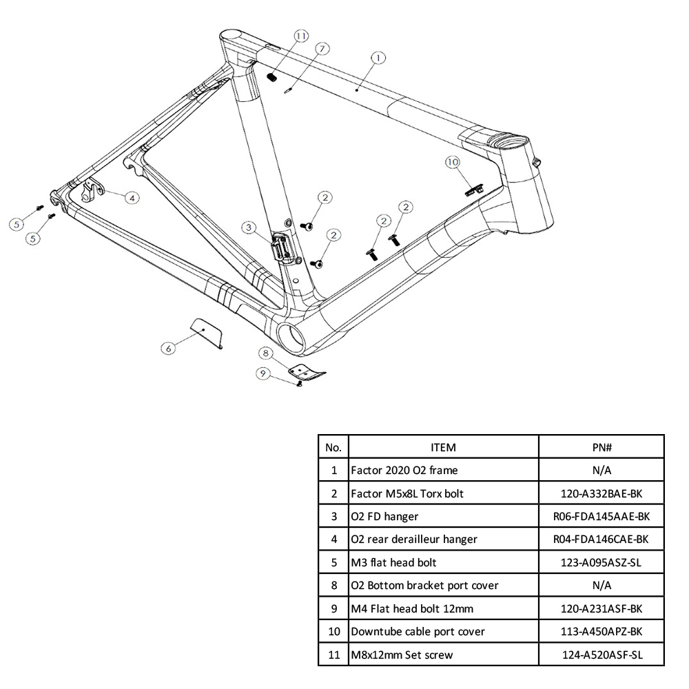 Factor Parts O2 FD Hanger #R06-FDA145AAE-BK