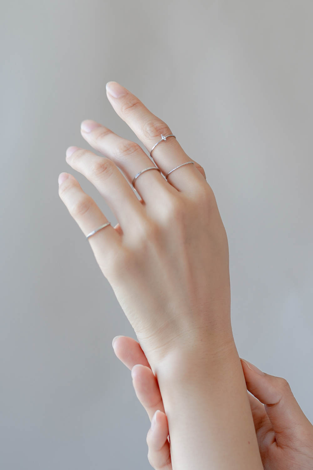Ring: slim set (silver) - 2 items for free shipping