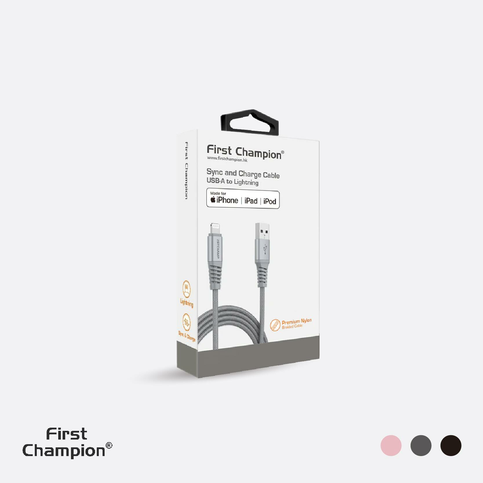First Champion USB-A to Lightning 0.3M / 1.2M / 1.8M
