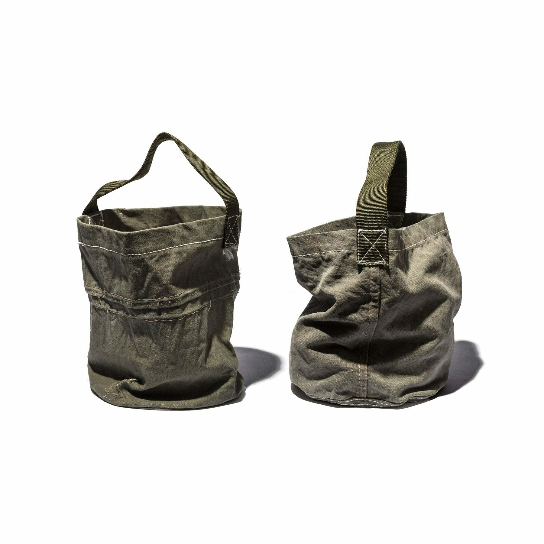 PUEBCO VINTAGE TENT FABRIC ROUND BAG