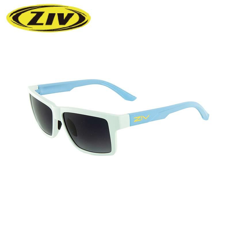ZIV 潮牌-霧白霧藍框腳/PC漸層灰片 抗UV鏡片/遮陽必備/健行/休閒旅遊 42ZF60