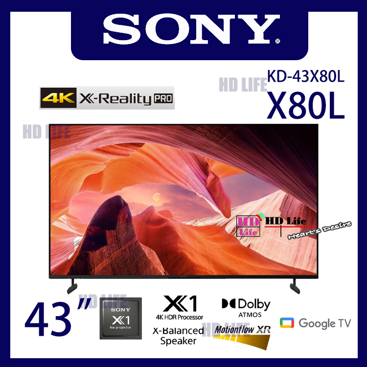 SONY KD-43X80L SONY 43" 4K LED Google TV SONY 43X80L