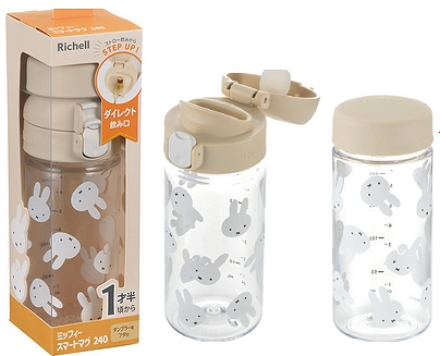 Richell 1歲半起 2way miffy飲水瓶 直飲水樽 水壺 240ml