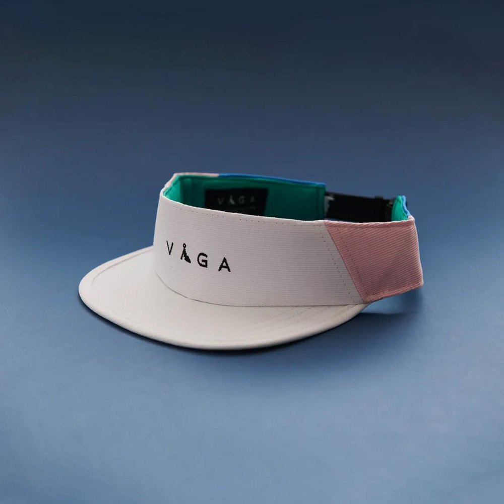 [VAGA] 中性款 VISOR Cap 越野中空帽 白/粉｜OUTDOOR MAN 戶外用品概念店