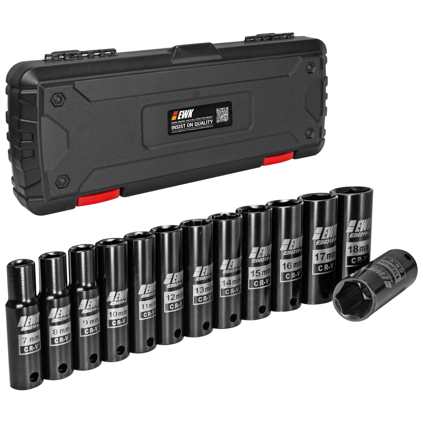 13 Pcs 3/8 inch Drive Metric Deep Well Socket | EWK