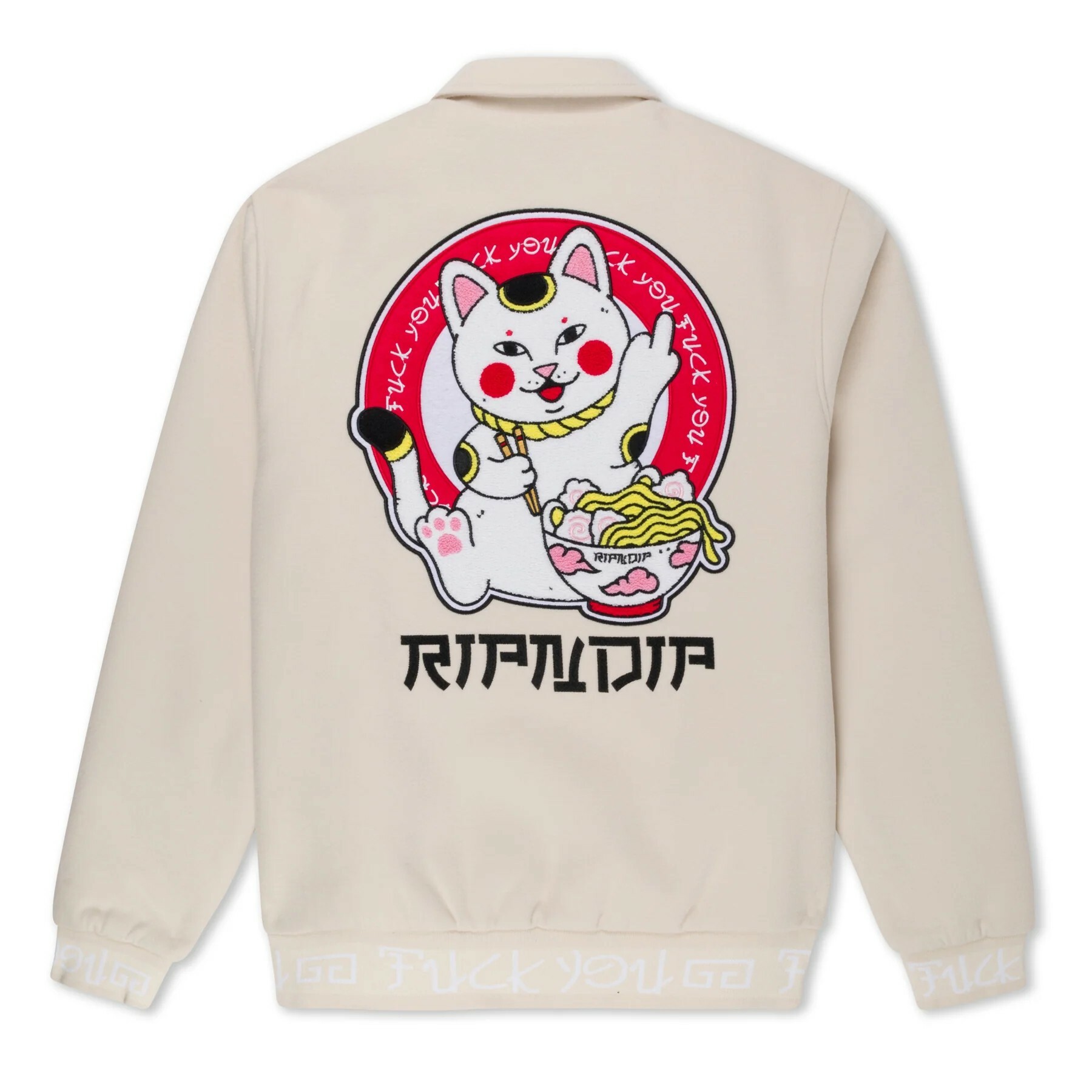 RIPNDIP LUCKY NERM VARSITY JACKET 中指猫 夾克