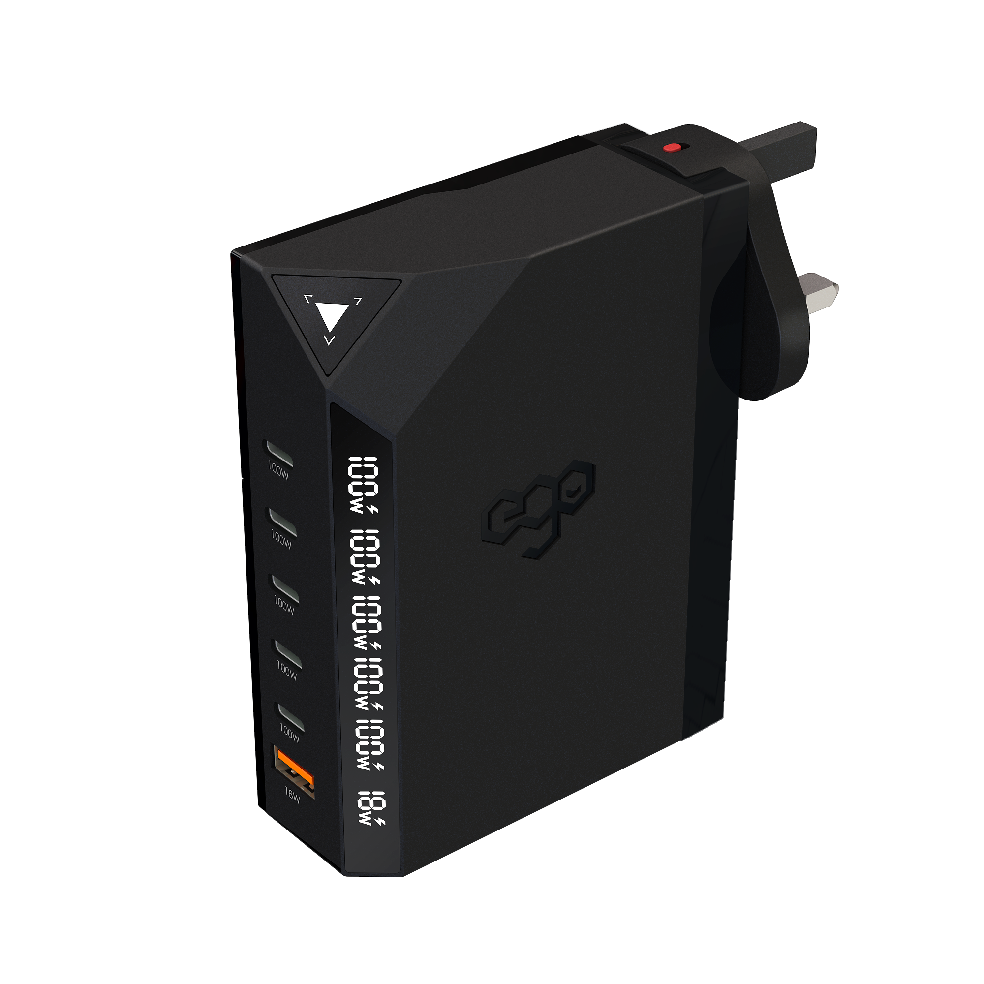 EGO EXINNO+ 180W 即時輸出顯示 6洞USB充電器