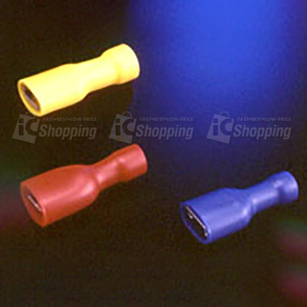 10個- PV1.25-3A 絕緣公母插(母)-紅色