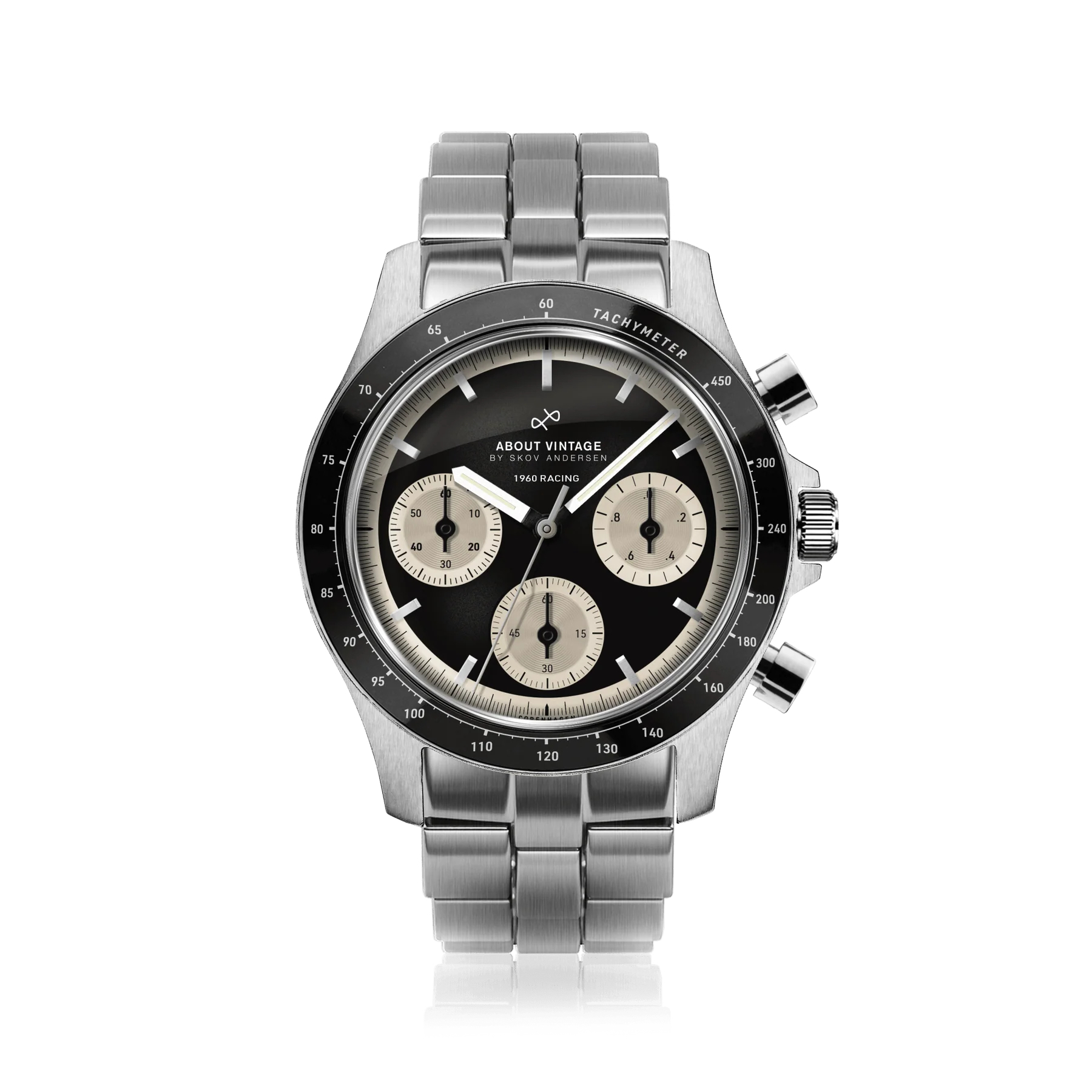 1960 Racing Chronograph Black/Off White|The Watchdrobe
