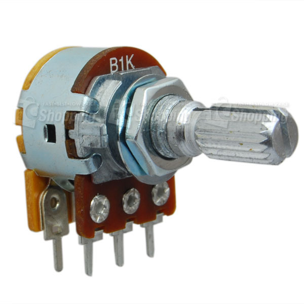 16mm 1K~500K歐姆 B類 雙層帶開關 可變電阻