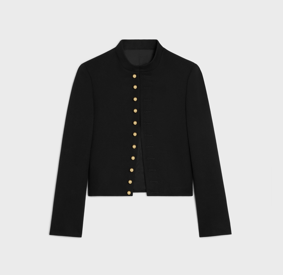 Celine military jacket in diagonal wool
