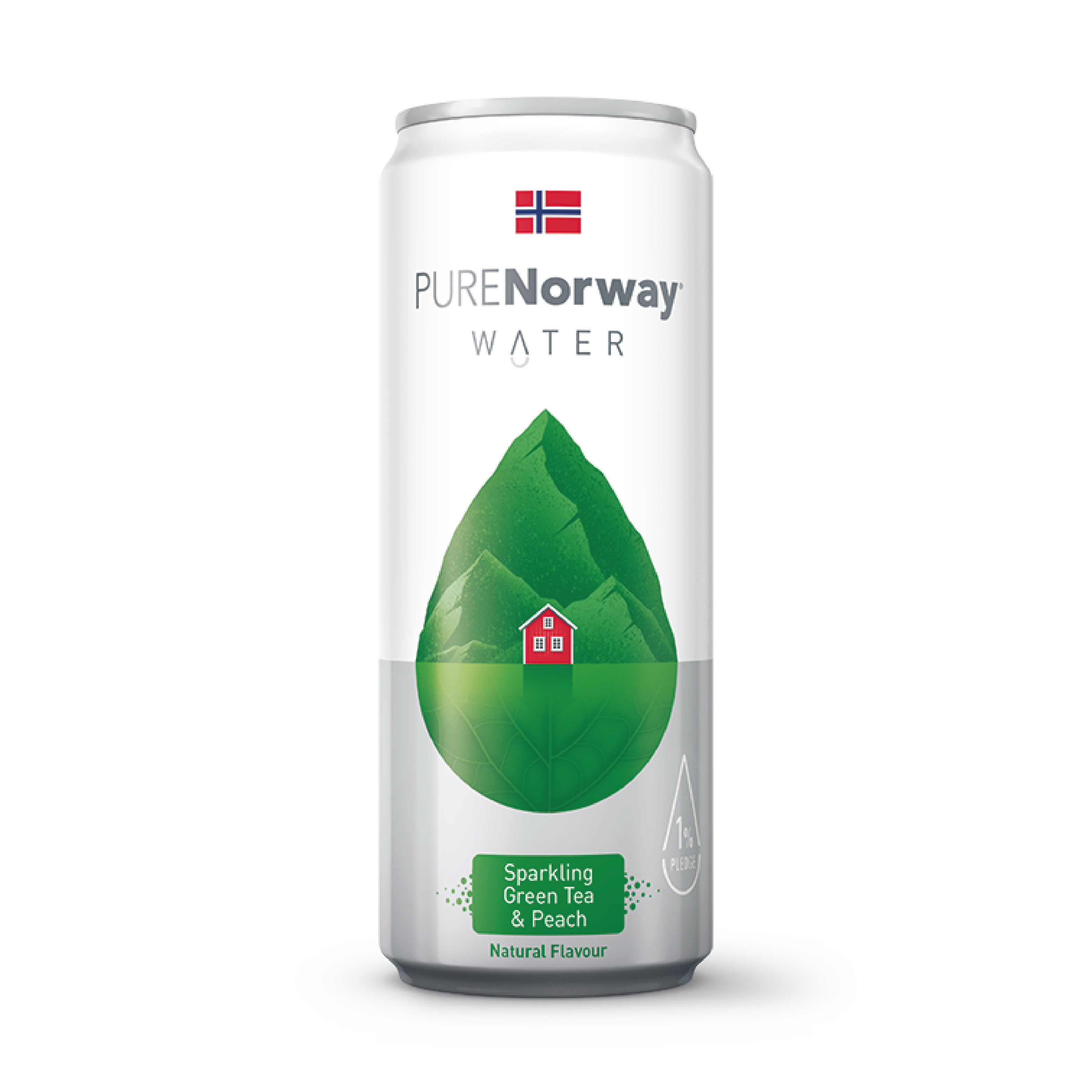 PURE Norway WATER - GREEN TEA & PEACH 蜜桃綠茶風味氣泡水