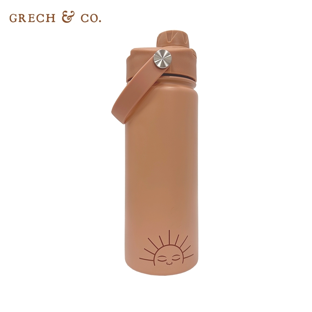 Grech&Co 不鏽鋼直飲水壺540ml-夕陽粉