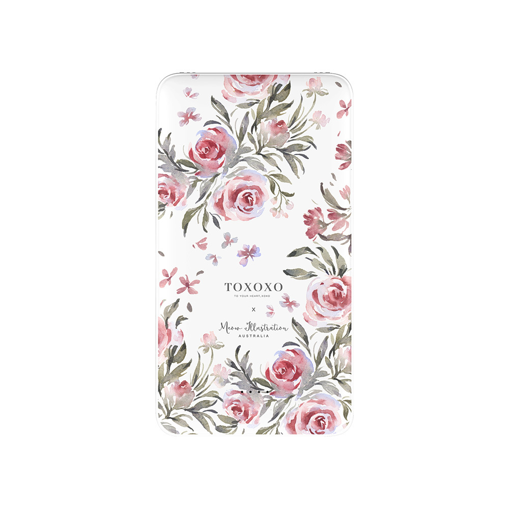 TOXOXO™ 】Meow illustration｜夏之薔薇：雙線快充10000mAh行動電源