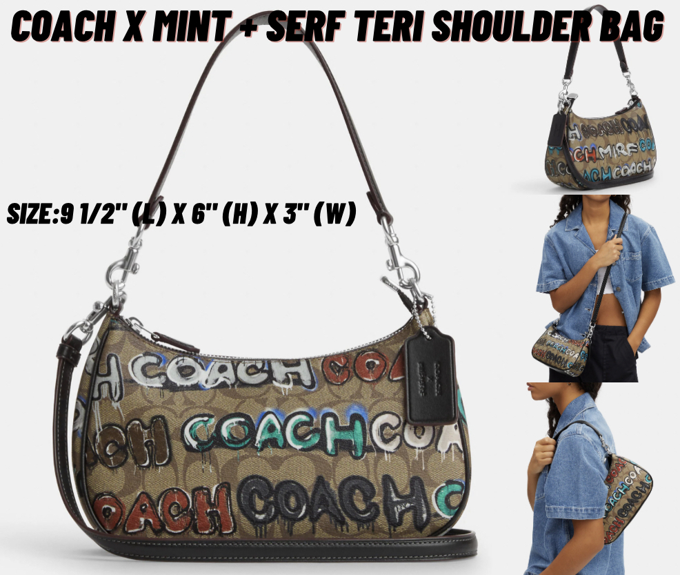 (美加直送）Coach X Mint + Serf Teri Shoulder Bag