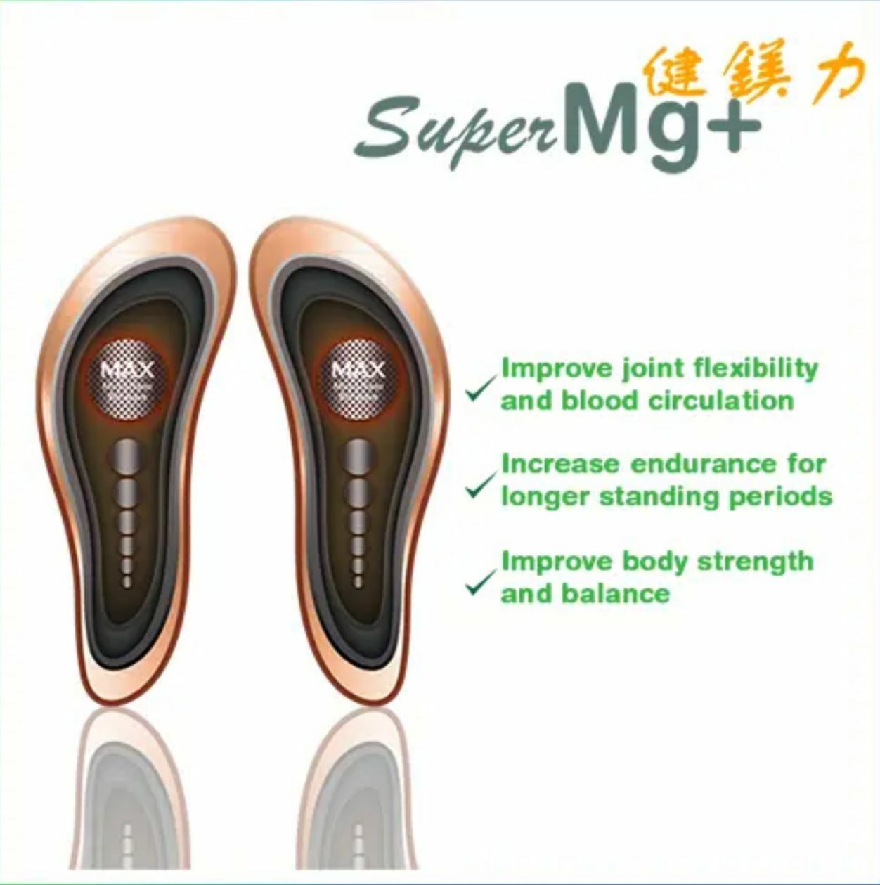 SuperMgPlus Body Armor Foot Power Sticker (Set of 2pair