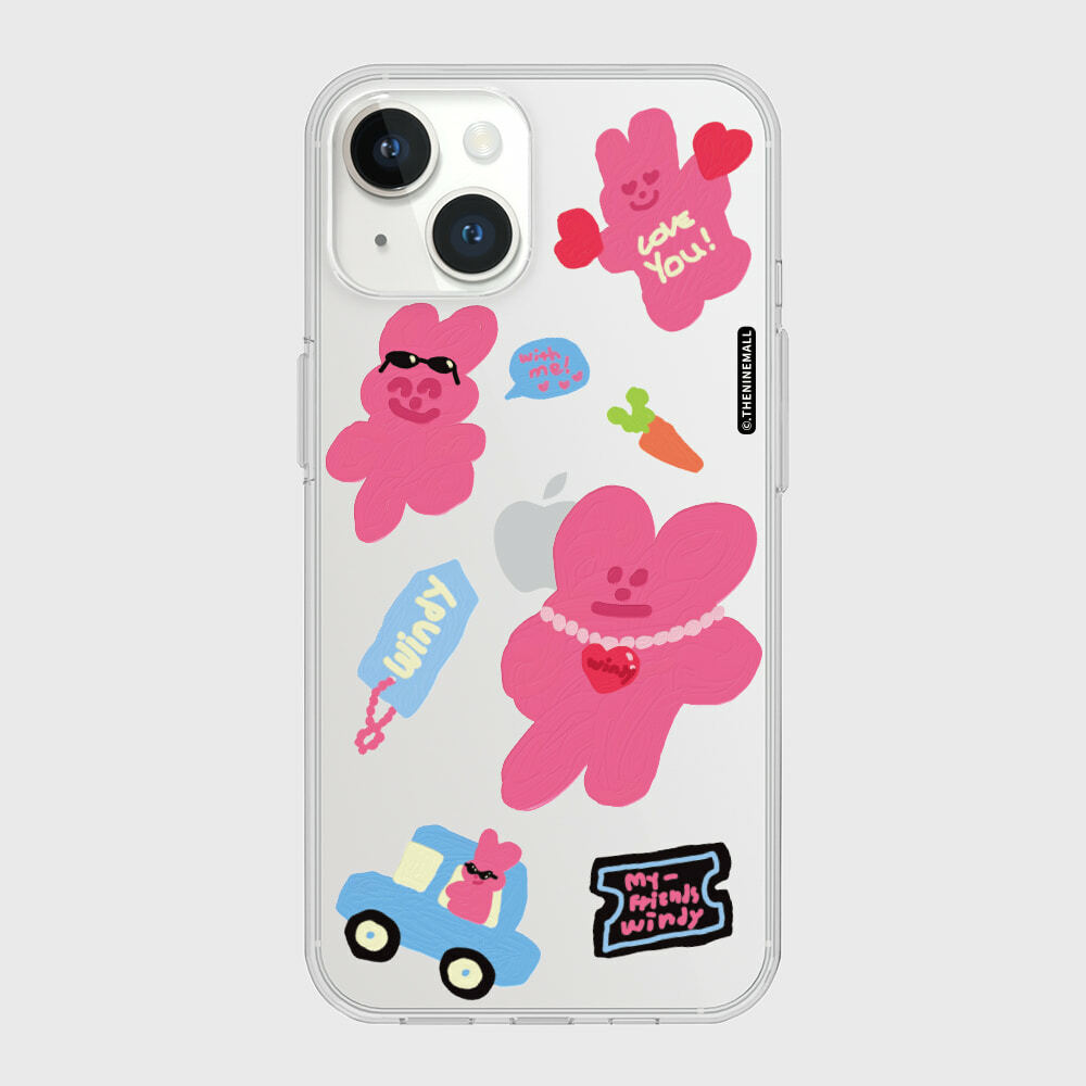 THE NINE MALL - windy painting sticker JELLY CASE