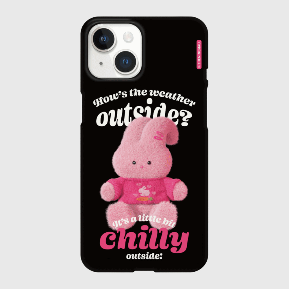 THE NINE MALL - pink knit windy HARD CASE