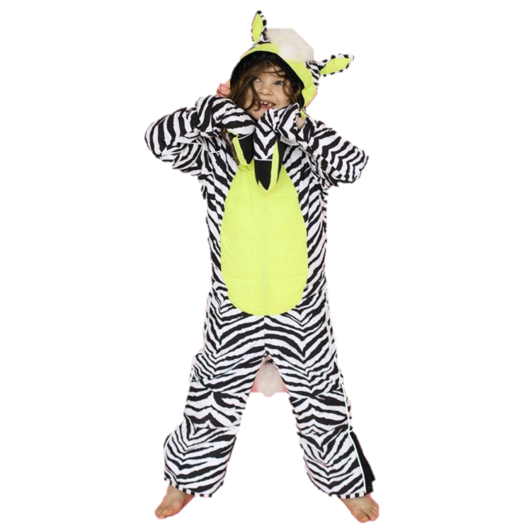 【weedo】zebra-snowsuit-斑馬連身滑雪服防水10k附手套