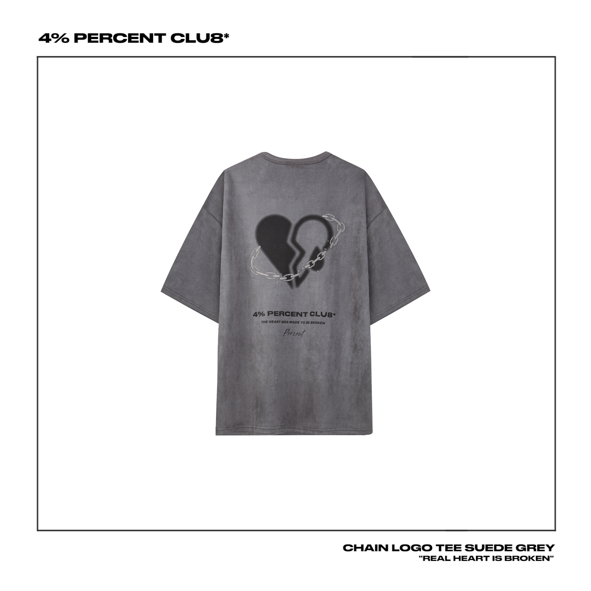 CHAIN LOGO TEE SUEDE GREY / 鎖鏈款麂皮灰短袖T恤