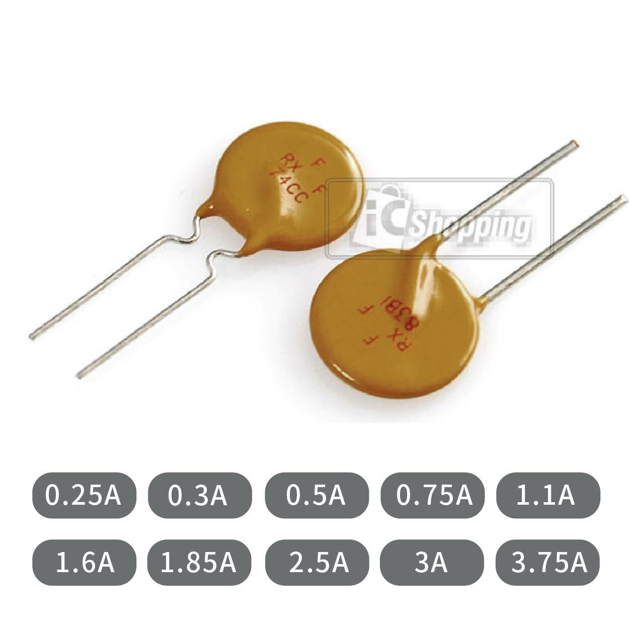 陶瓷PTC自復保險絲 60V 0.25A~3.75A