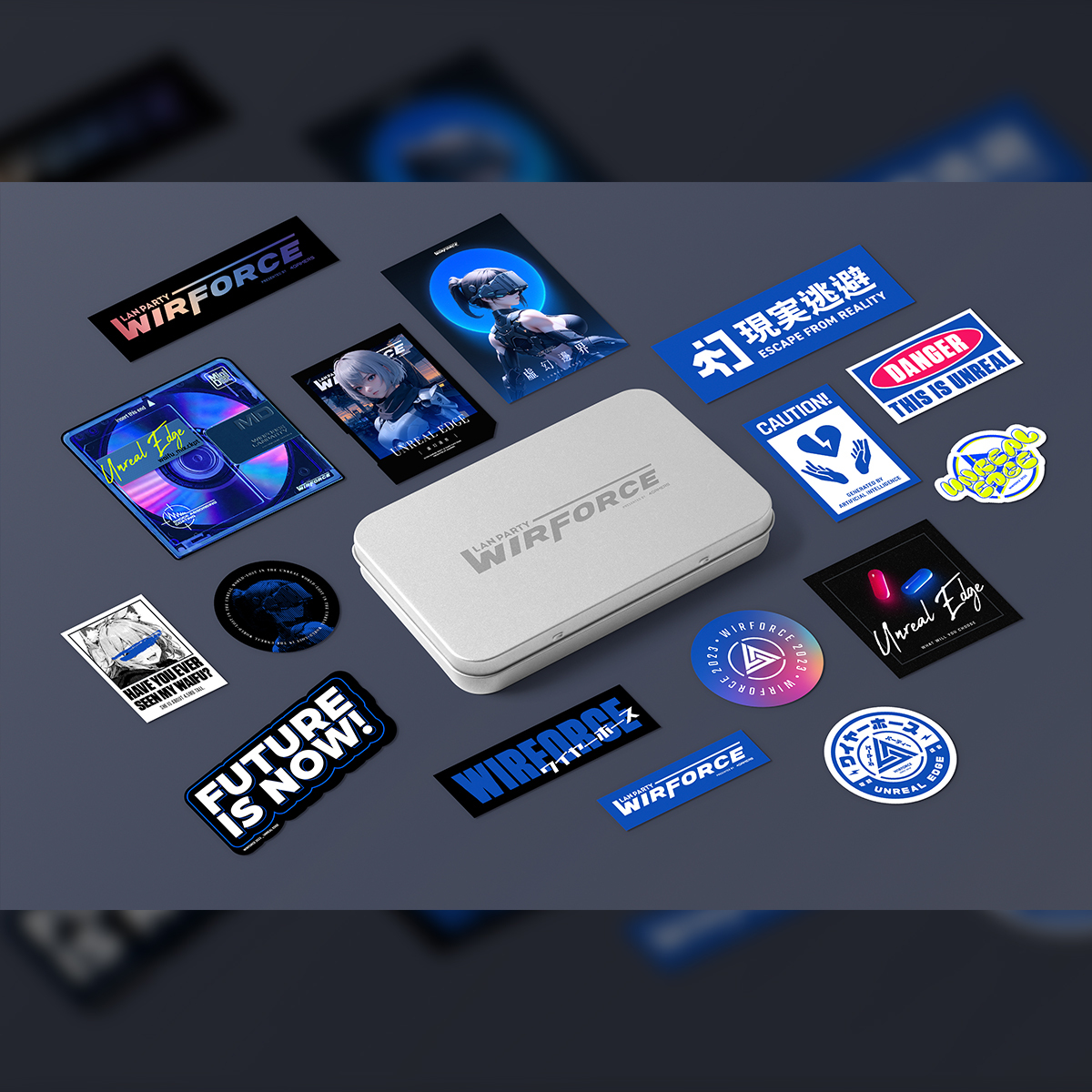 【WirForce 2023】 虛幻邊界 貼圖儲存裝置 鐵盒貼紙 (限量)