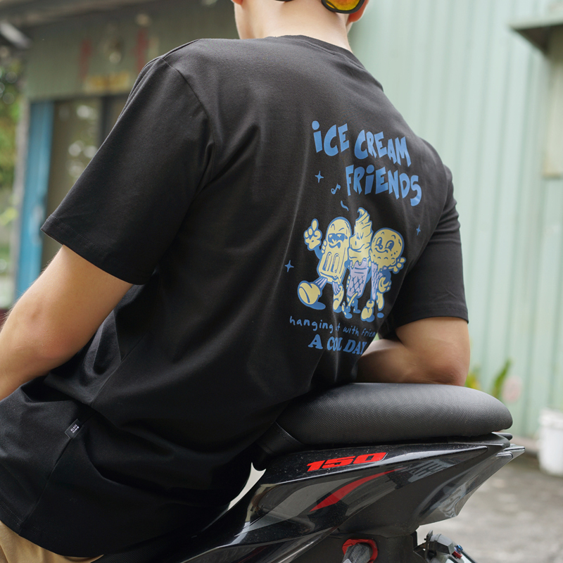 RETOP 萊卡系列 沁涼酷夏涼感萊卡圓領T 黑| RETOP原創潮流服飾品牌