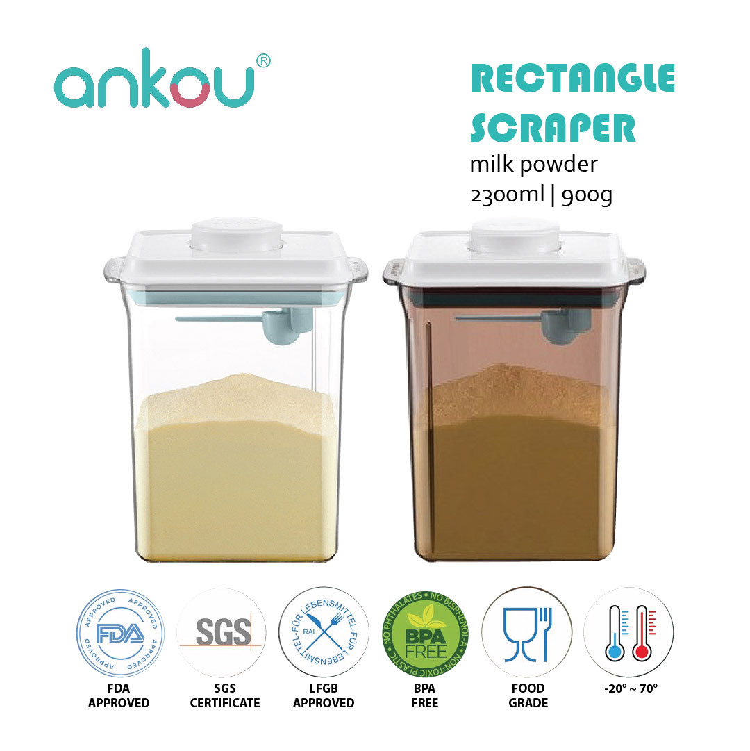 ANKOU AIR TIGHT MILK POWDER CONTAINER SCRAPER RECTANGLE