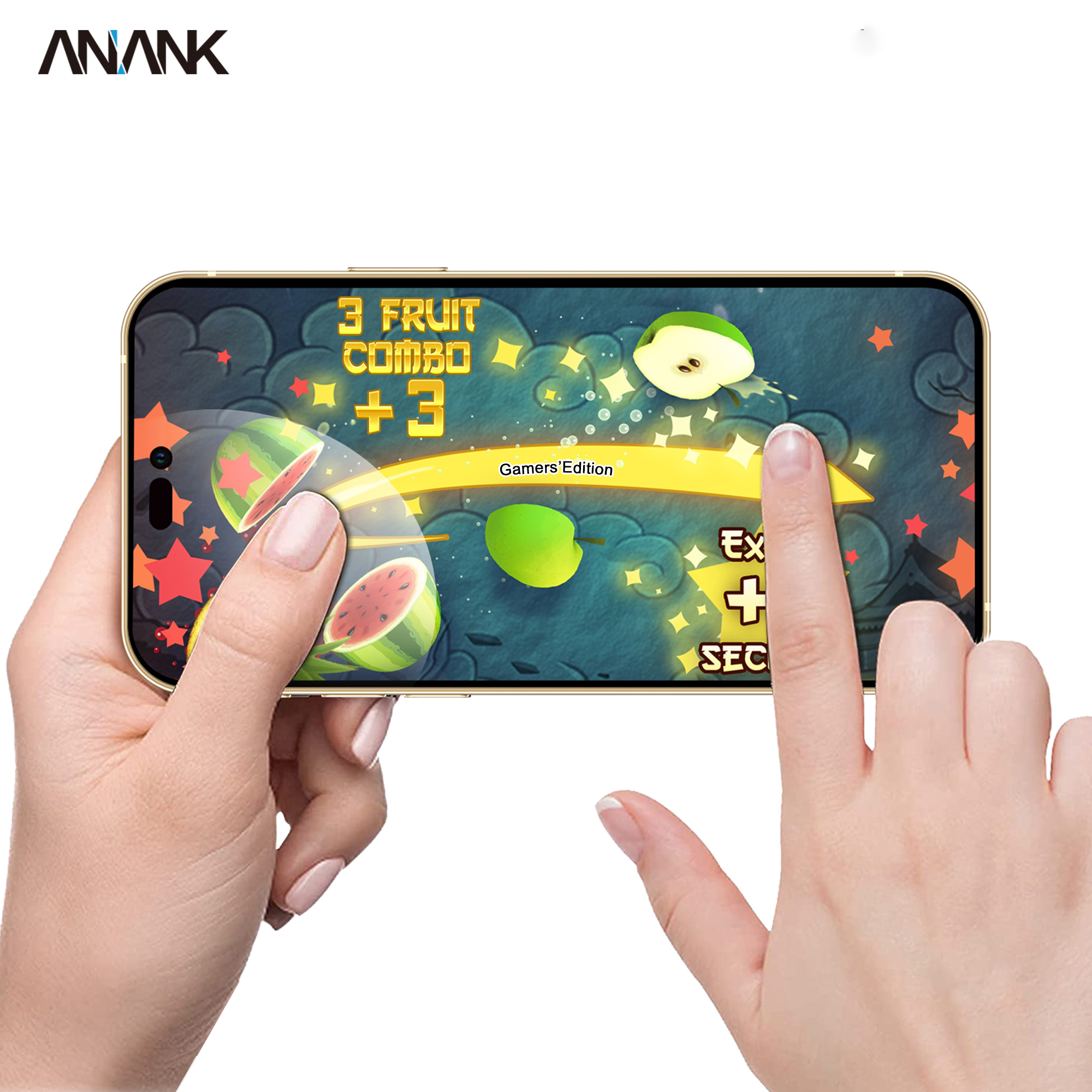 ANANK iPhone 15 系列遊戲玩家版 2.5D 防指紋磨沙玻璃貼：提升您的遊戲體驗