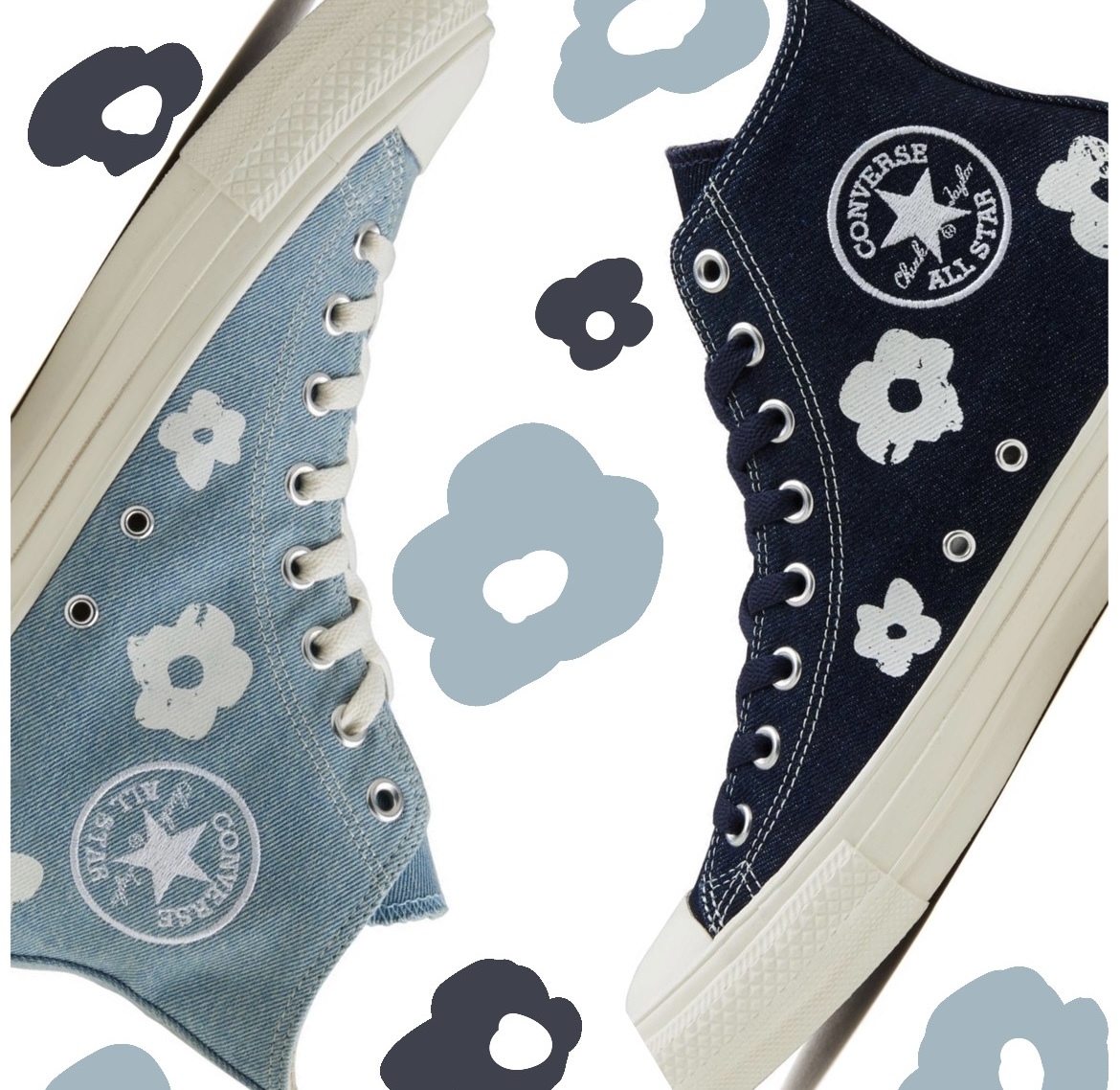 CONVERSE ALL STAR HI "FLORAL DENIM"