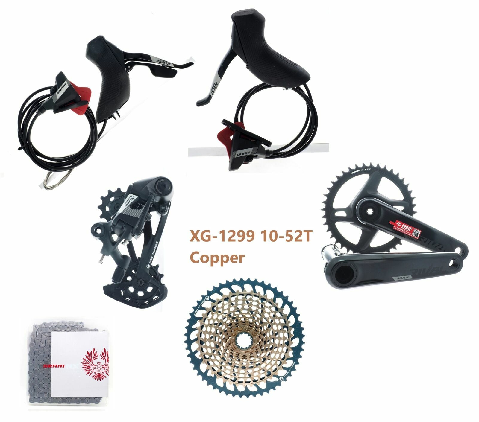 SRAM APEX 1x12 Eagle Mechanical Shifter/Rear Deraill...
