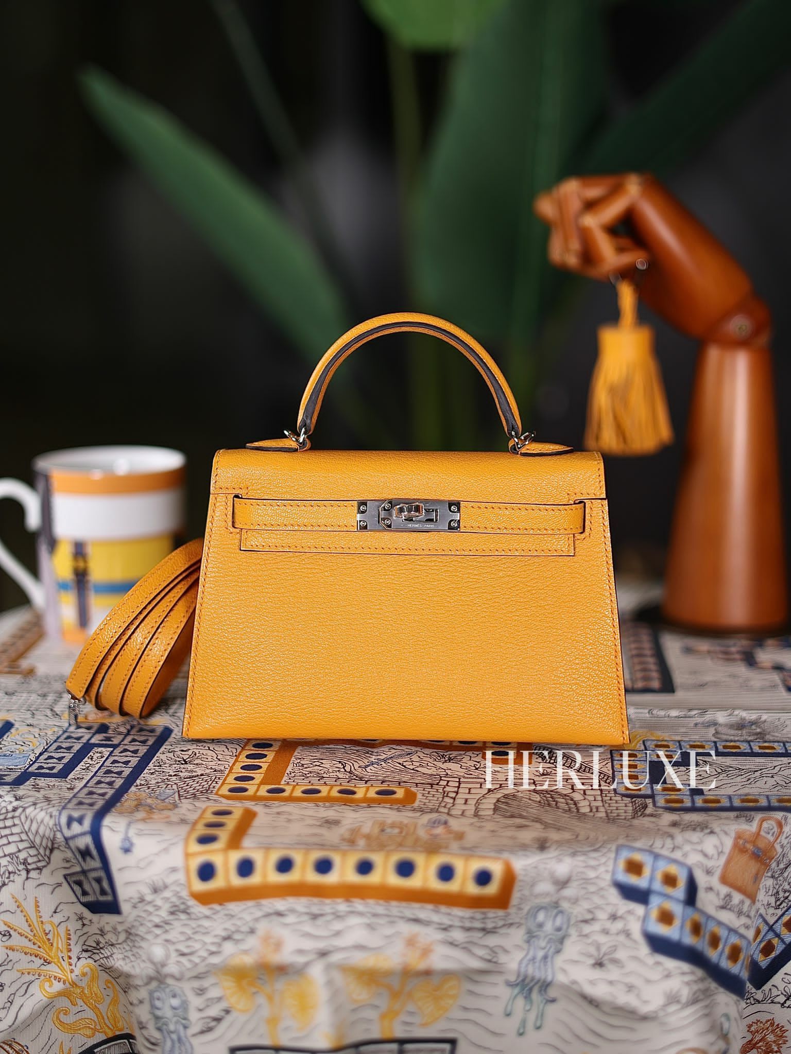 Kelly mini II 9U moutarde ck chevre B