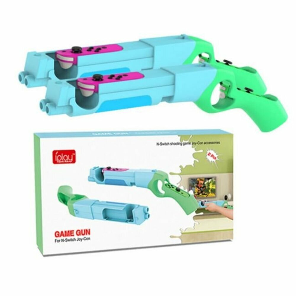 Switch Joy-con 體感手槍雙槍套裝 (藍綠色, i-Play)