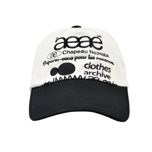 AEAE WEB LOGO TWO TONE BALL CAP - [WHITE/BLACK]