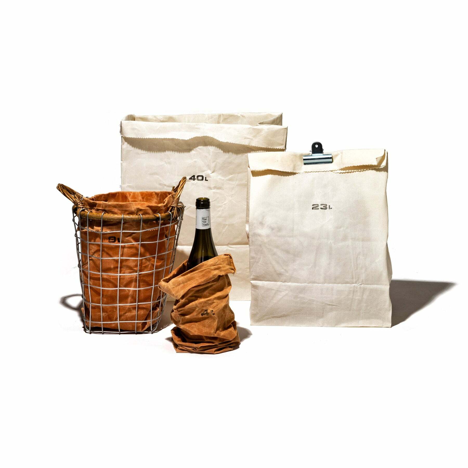 PUEBCO WAXED COTTON GROCERY BAG