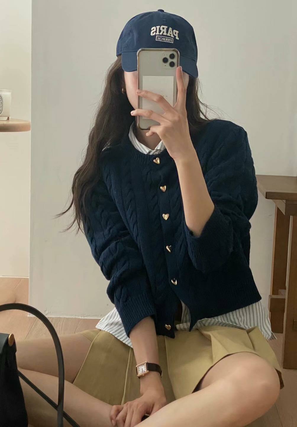 T254 麻花針織外套