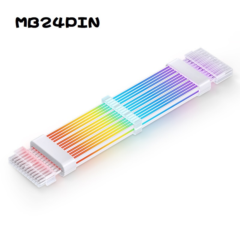 米特3C數位–Jonsbo 喬思伯 DY2 主板24pin 純白發光線 5V ARGB 雙面光 免控制器