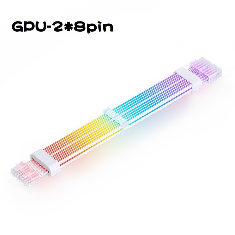 米特3C數位–Jonsbo 喬思伯 DY2 顯卡雙8 純白發光線 5V ARGB 雙面光 免控制器