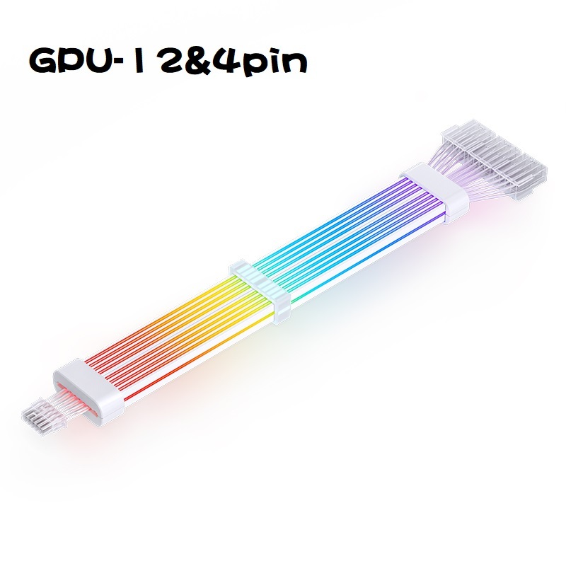 米特3C數位–Jonsbo 喬思伯 DY2 顯卡12+4 純白發光線 5V ARGB 雙面光 免控制器