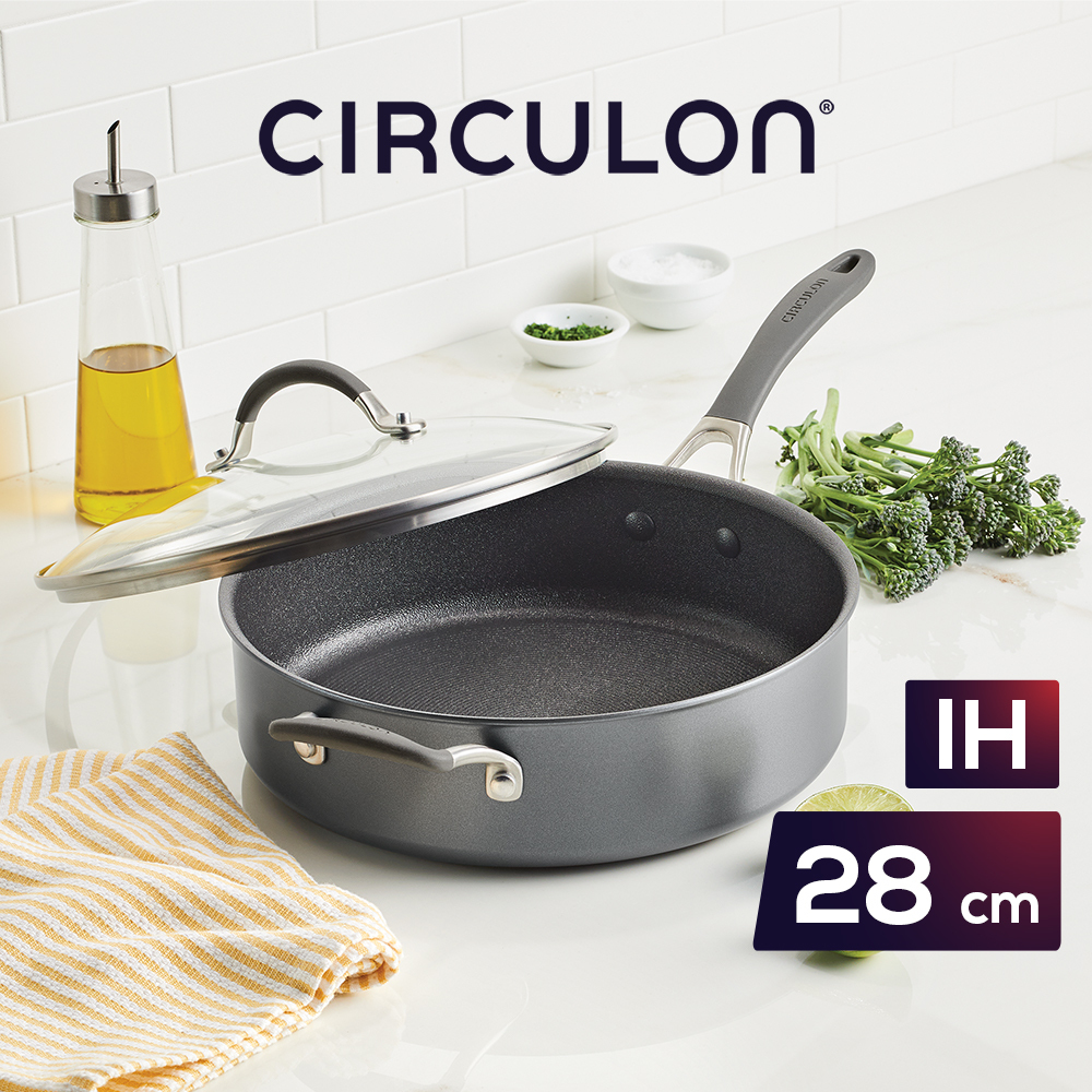 《CIRCULON A1系列》 極致抗刮不沾單柄萬用鍋28CM(含蓋)