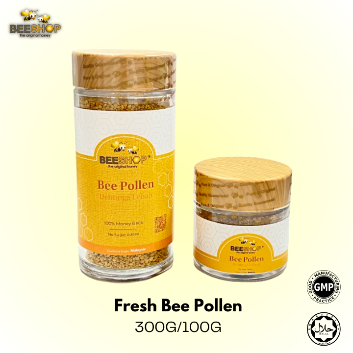 Natural Bee Pollen 100g & 300g (HALAL) - Eco Bee Shop