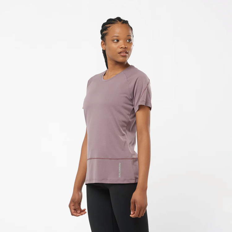 RUN｜SALOMON CROSS RUN SS TEE W - Moonscape 女裝運動上衣