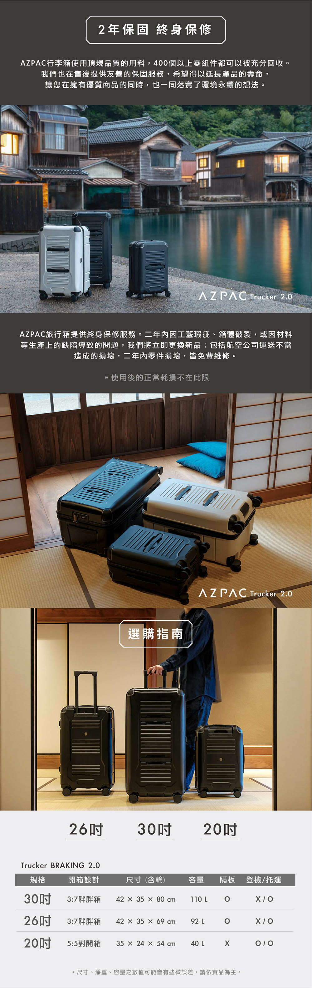AZPAC Trucker 2.0｜26吋防爆煞車旅行箱